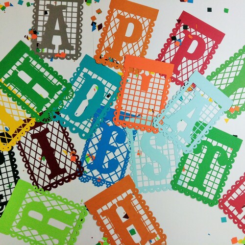 Alphabet Svg Mini Banners Papel Picado Templates Cut Files - Etsy