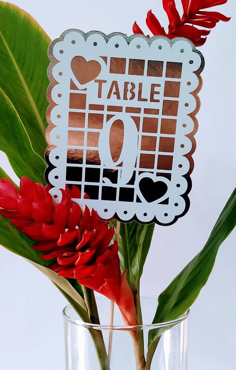 12 Svg Table Numbers Template Centerpieces Papel Picado Etsy