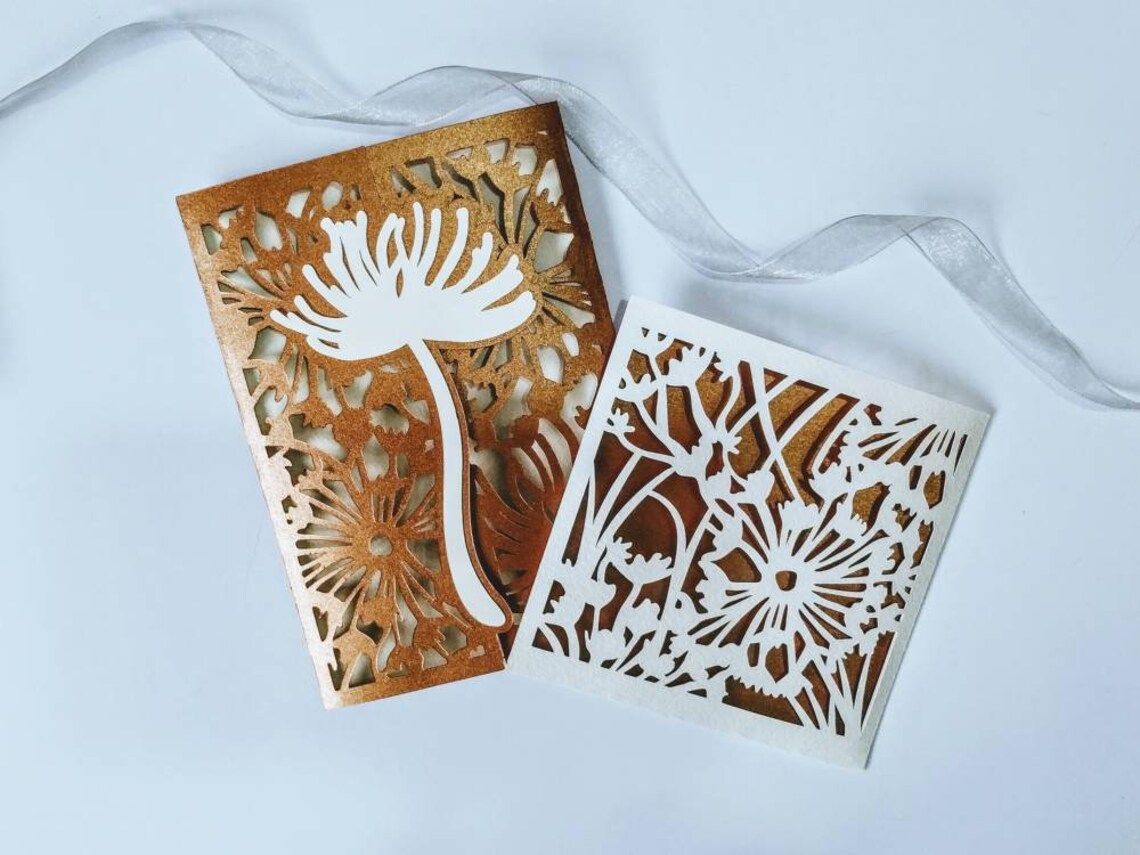 SVG Bundle Cricut Cut File Dandelion Design Template Gate Fold - Etsy