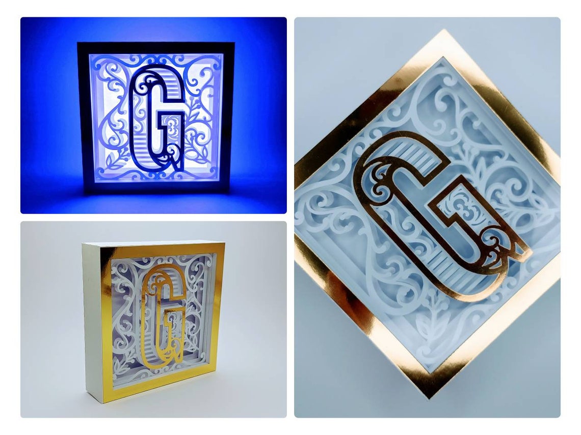 Letter G Shadow Box 3D Alphabet SVG Cut Files Cricut Letters - Etsy