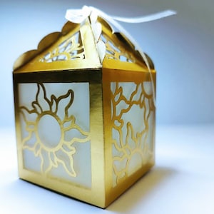 Favor Box 3D SVG Template Sun Gift Box Fairy Tales Grimm Brothers Girl ...