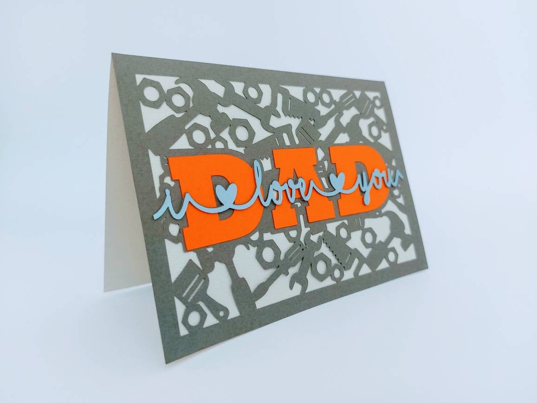 Birthday Dad Card Svg I Love You DAD Card SVG Cricut Happy Father's Day ...