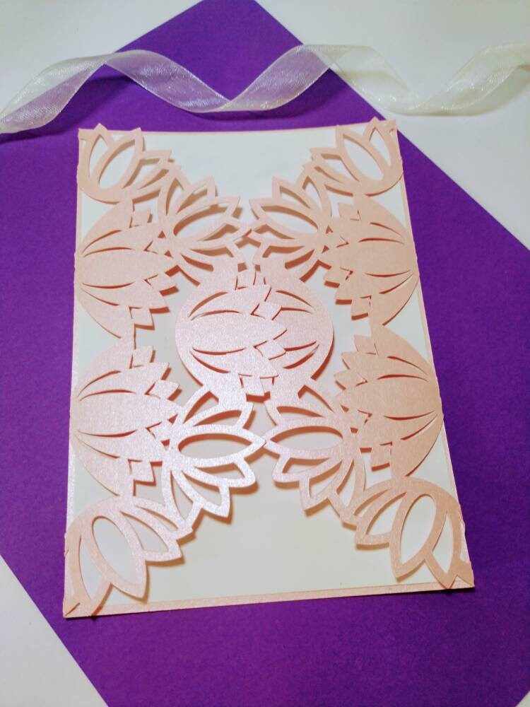 SVG LASER CUT Wedding Invitation Template Cut Files Cricut | Etsy