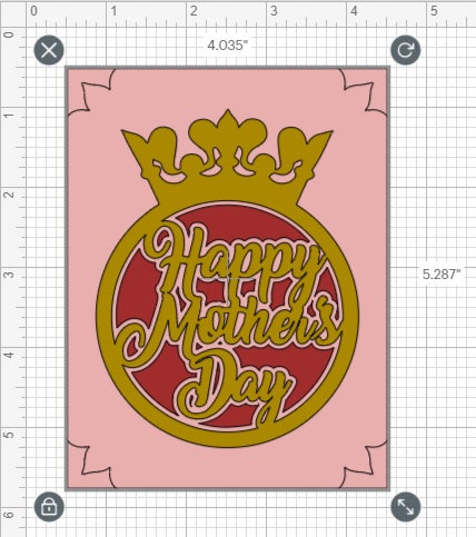 Svg Cut Files Cricut Happy Mothers Day Cards Insert Card Etsy