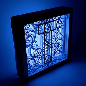 Letter T Shadow Box 3D Alphabet SVG Cut Files Cricut Letters Lightbox ...