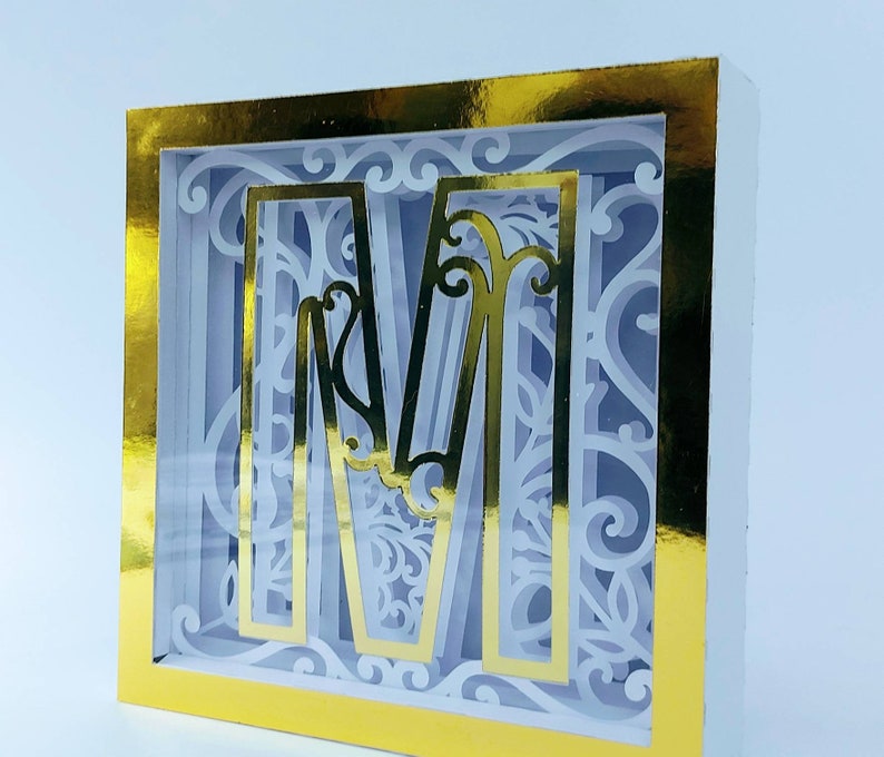 Letter M Shadow Box 3D Alphabet SVG Cut Files Cricut Letters - Etsy