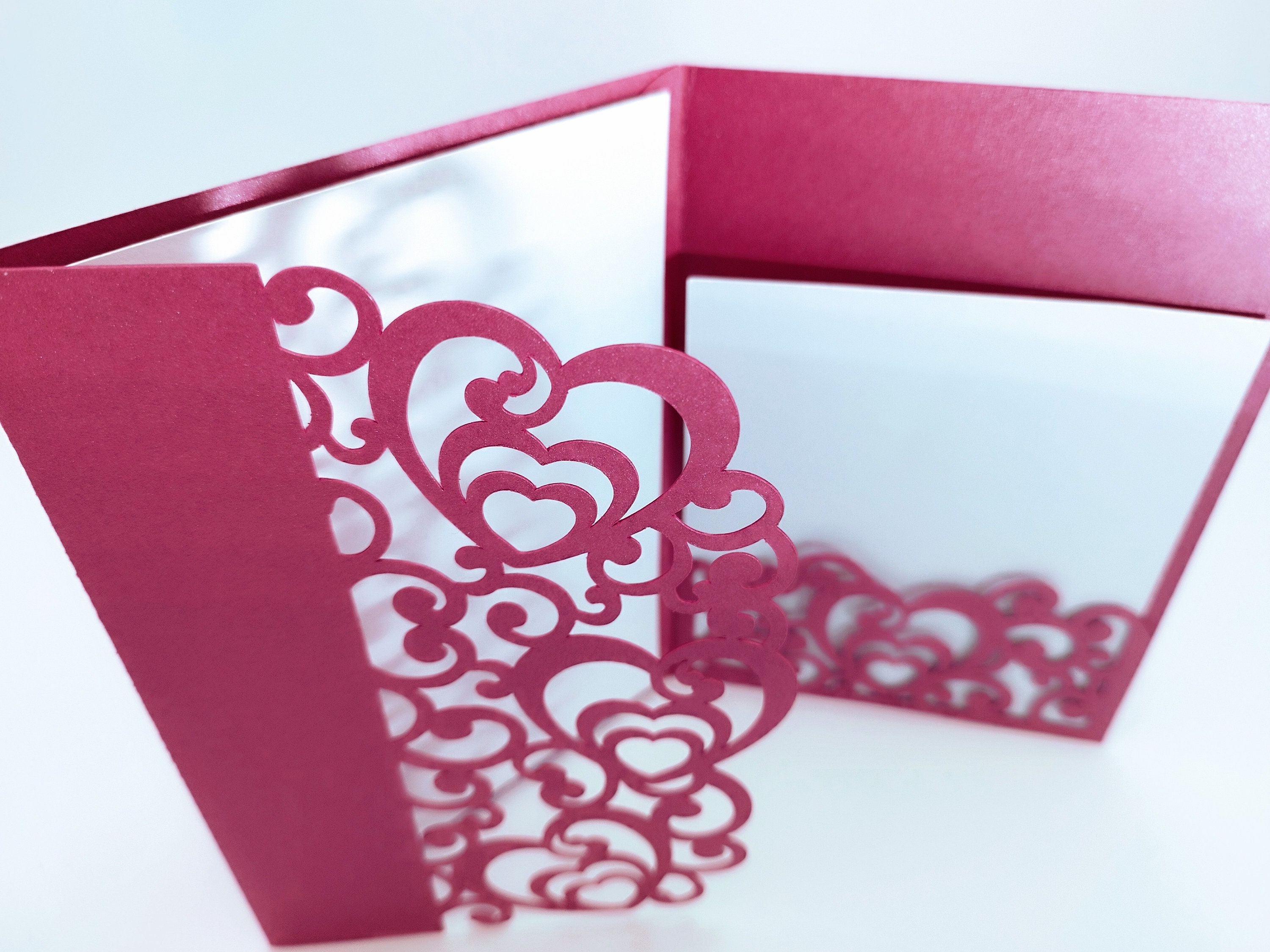 SVG Tri Fold Pocket Card Template 5x7 Inch Wedding Invitation - Etsy Canada