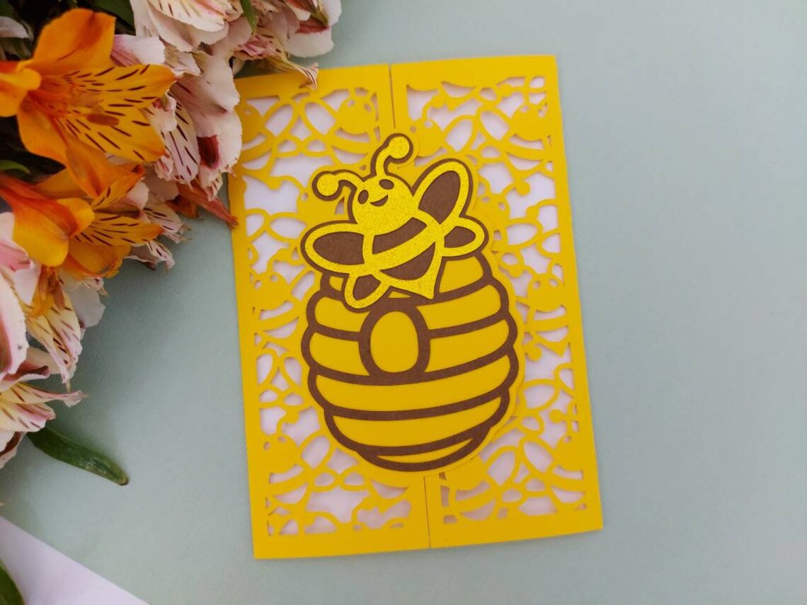 Spring Cards SVG Files Cricut Cut Files Bees Spring File - Etsy