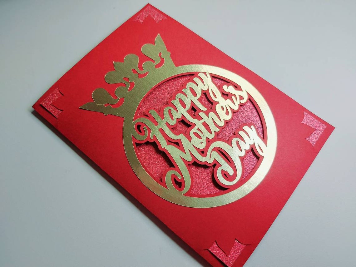 SVG Cut Files Cricut Happy Mother's Day Cards Insert Card | Etsy