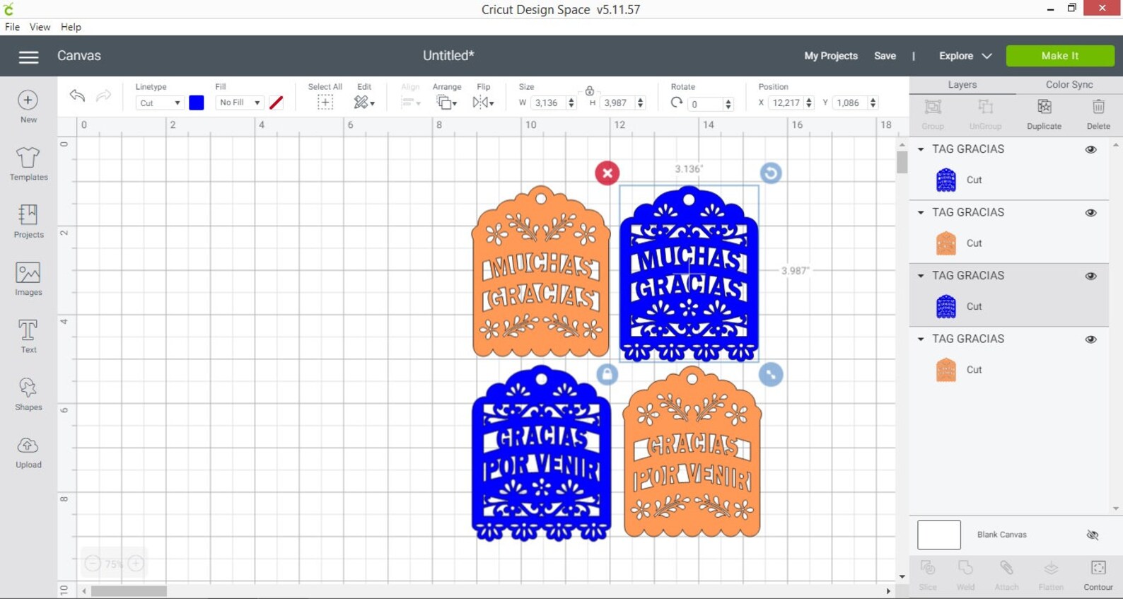 SVG Cut Files Template Cricut Joy Tag Gracias Por Venir Baptism First ...
