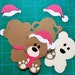 Christmas Card Teddy Bear SVG Template Merry Christmas Gift Card ...
