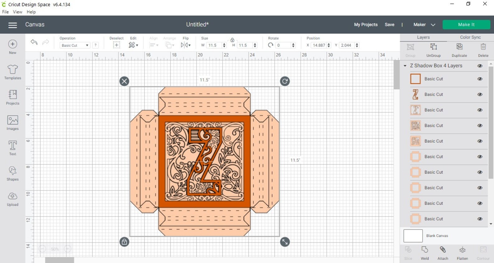 Letter Z Shadow Box 3D Alphabet SVG Cut Files Cricut Letters - Etsy