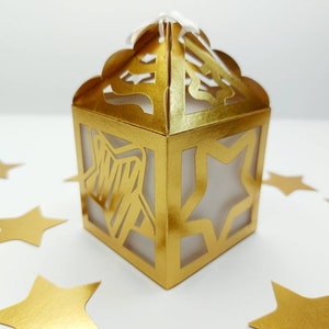 SVG Template Stars Favor Box Birthday Gifts Cricut Cut File Baby Shower ...