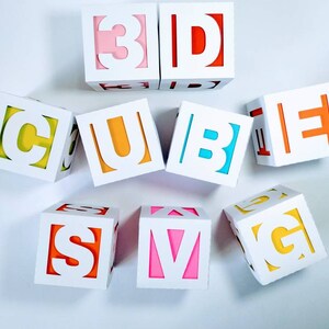 3D Letters Bundle Set Alphabet SVG Cut Files Cube Cricut Number Baby ...