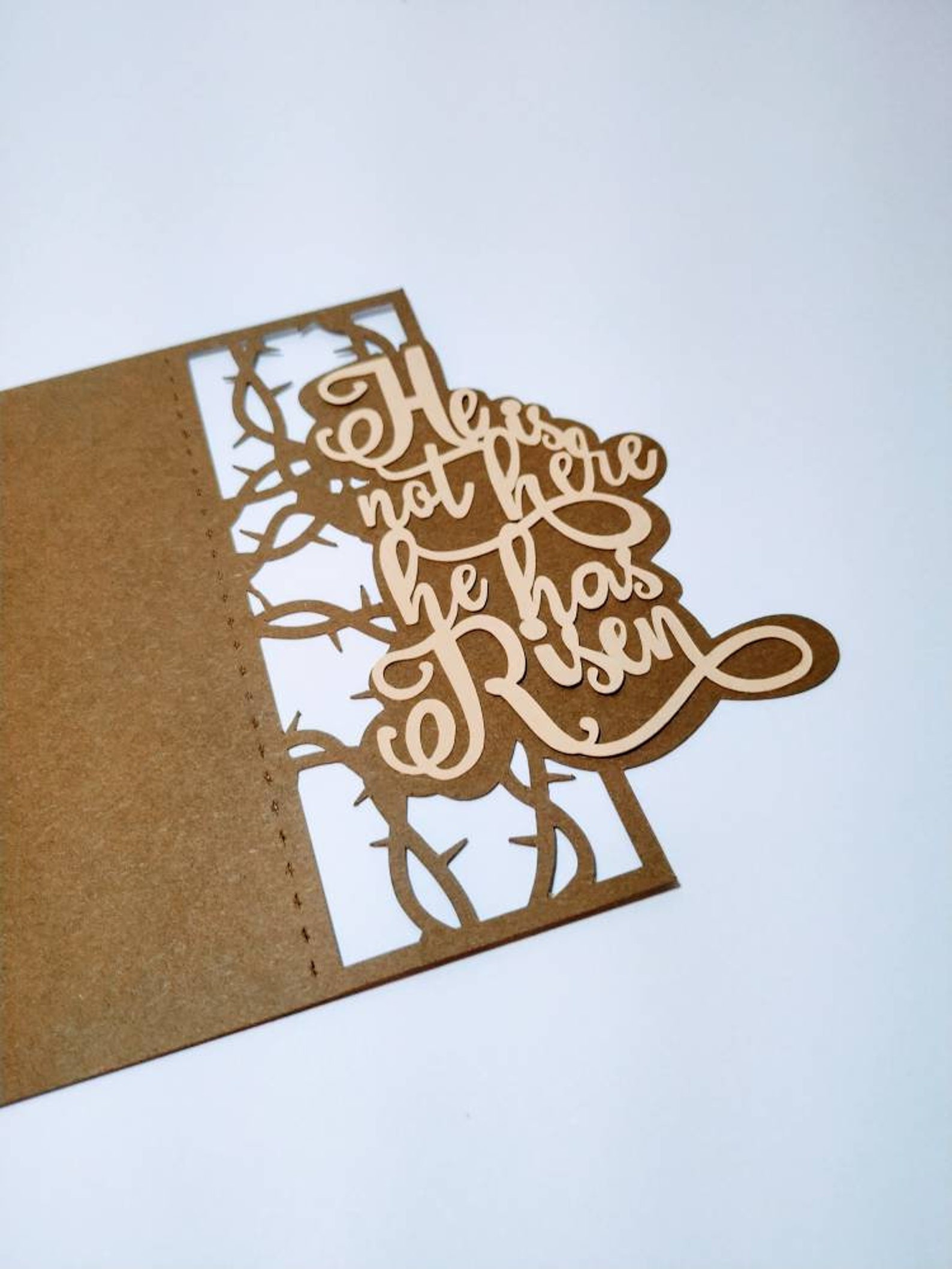 Easter Gate Fold Card SVG Template, He Has Risen Cricut Silhouette ...