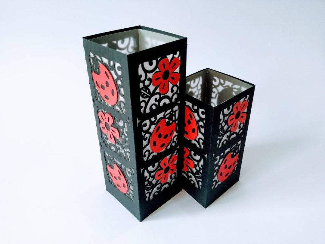 SVG Paper Lanterns Laser Cut Files Cricut Ladybug Insect Templates ...