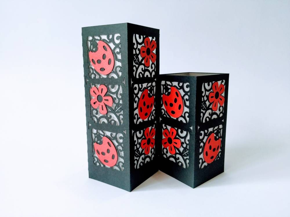 SVG Paper Lanterns Laser Cut Files Cricut Ladybug Insect Templates ...