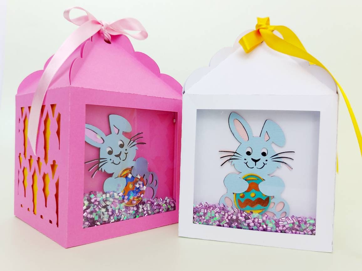 Happy Easter Candy Box for kids SVG Shaker box cricut Happy | Etsy