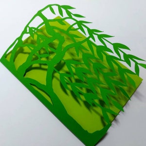 5x7 SVG Weeping Willow Tree Cricut Wedding Invitation Tree Tri Fold ...