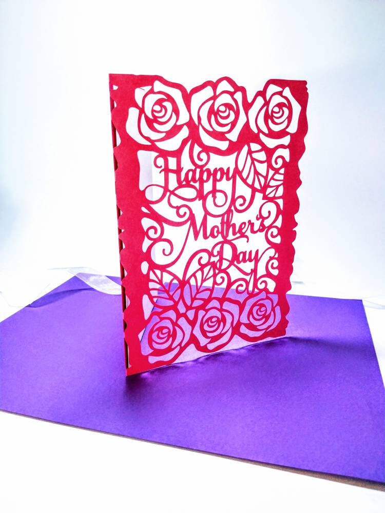 SVG Cut Files Cricut Happy Mother's Day Template Folder - Etsy