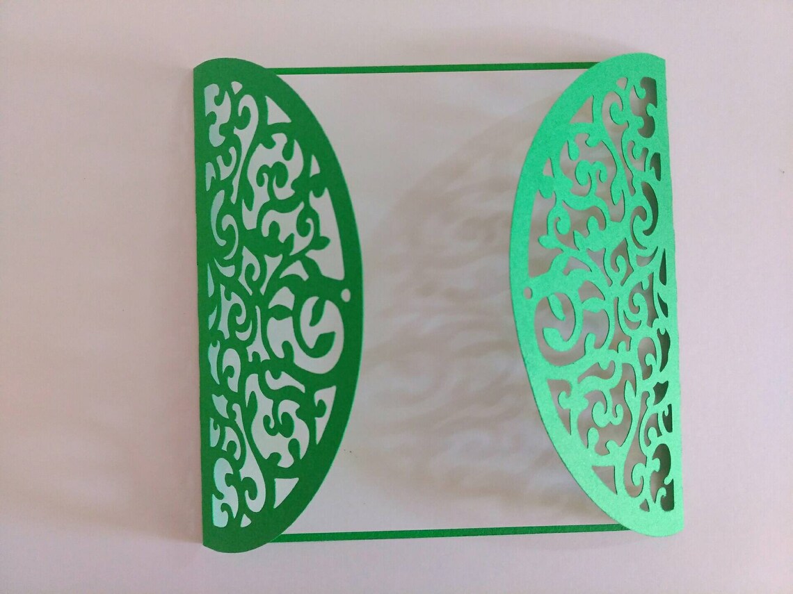 Cricut Cut File Laser Cut Wedding Invitation Swirly Set 2 SVG | Etsy