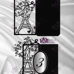 SVG Eiffel Tower Paris Wedding Invitation Envelope Valentines Day Card ...