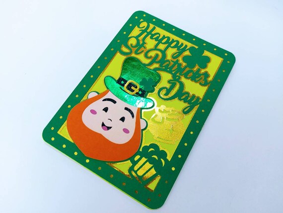 Paper Patrick Trebol Card Cricut Silhouette Cameo Laser Cut Shamrock ...