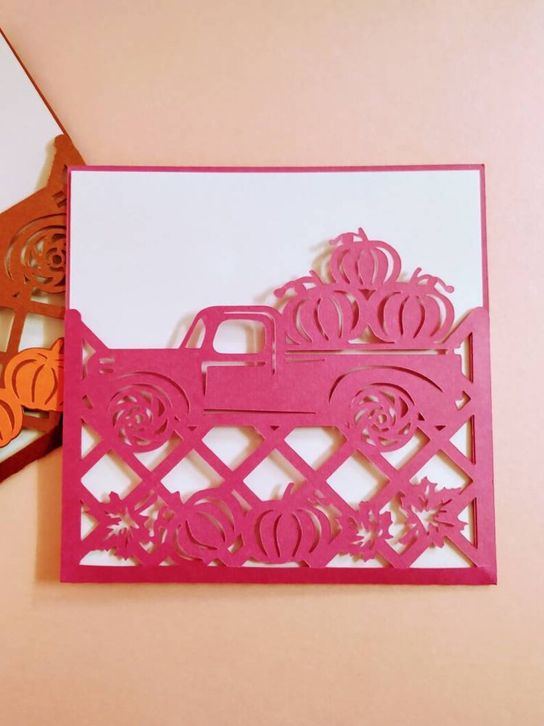 SVG Pumpkin Truck Card Fall Autumn Cricut Thanksgiving Invitation ...