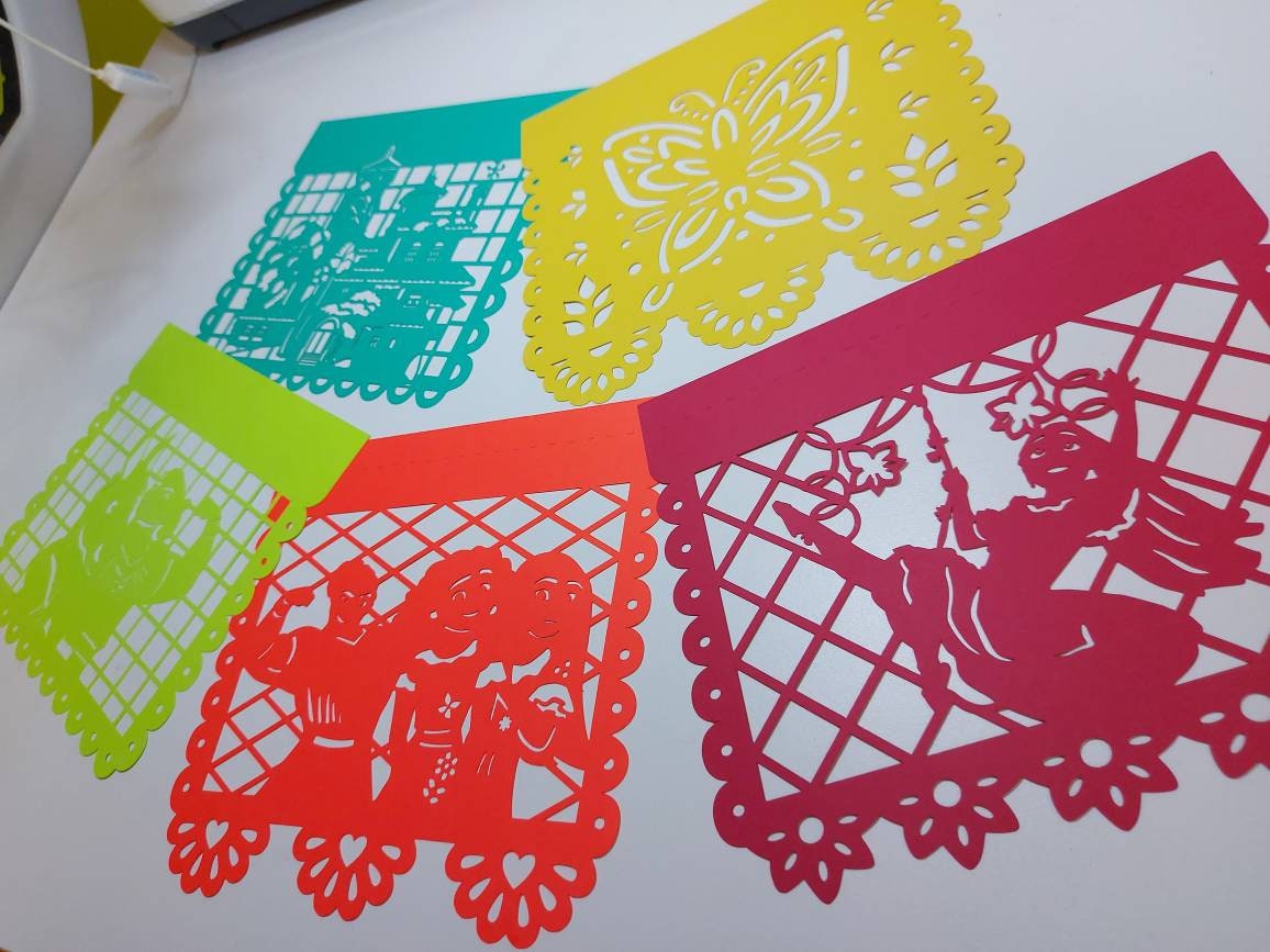 5 SVG cut files Papel Picado Girl or Boy Birthday SVG - Etsy México