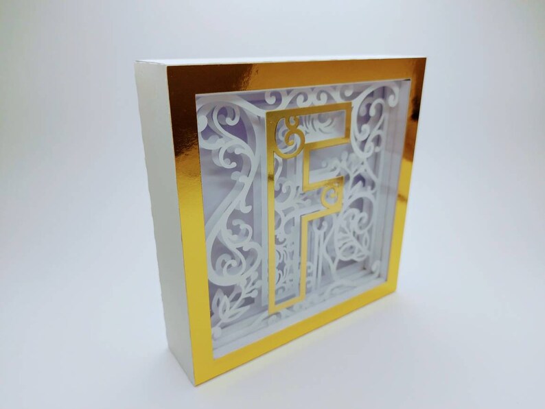 Letter F Shadow Box 3D Alphabet SVG Cut Files Cricut letters | Etsy