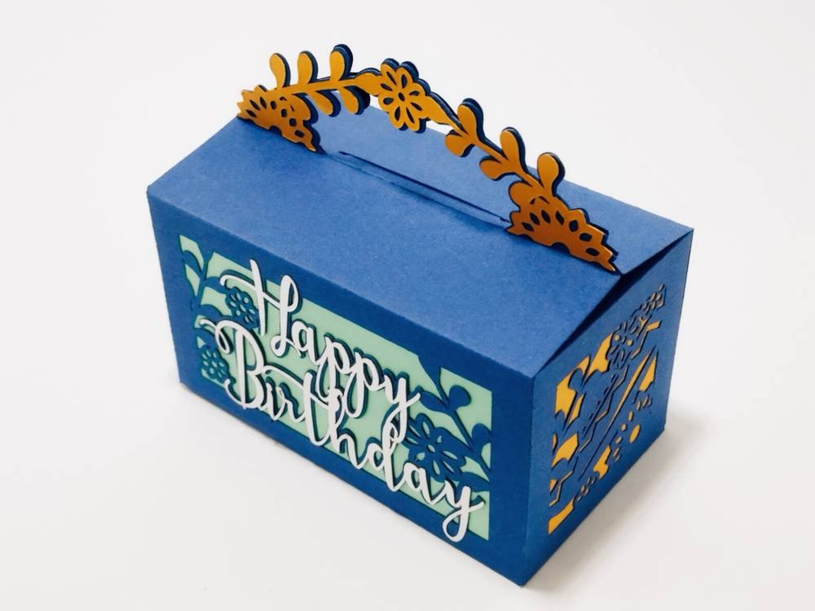 Birthday Box SVG File SVG Favor Box Cricut Cut File Happy - Etsy