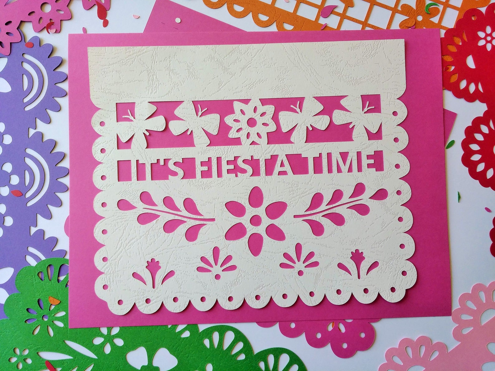 8 SVG Papel Picado Cricut Cut Files Templates BANNERS Flowers | Etsy