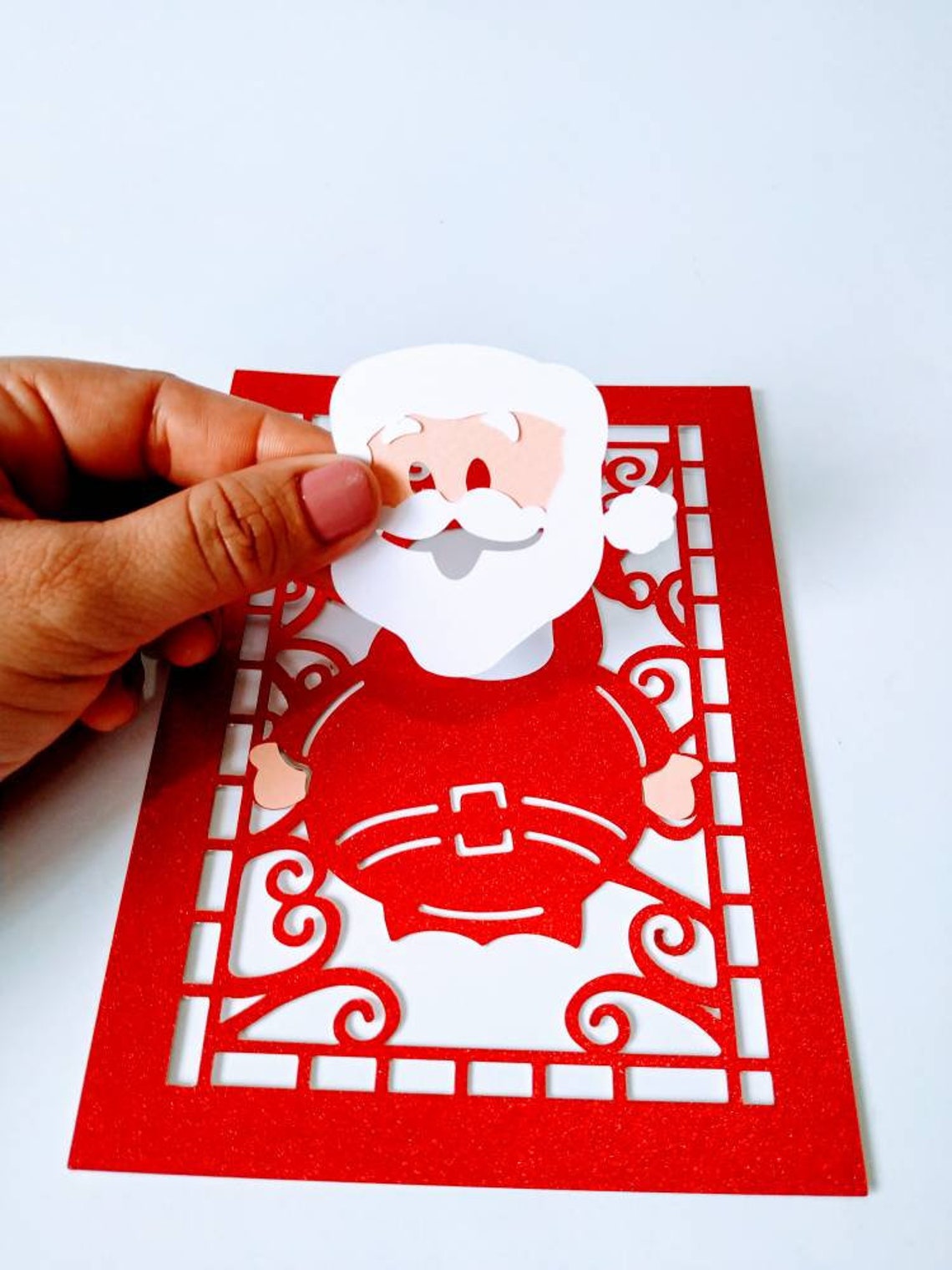 SVG Cricut Files Santa Christmas Card TEMPLATES Cricut Merry - Etsy