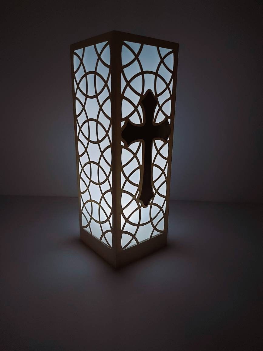 SVG Template Cross Lantern Baptism First Communion - Etsy