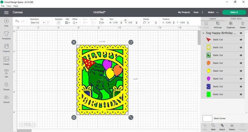 SVG Cricut File Template Tyrannosaurus Rex Dinosaurs Birthday - Etsy