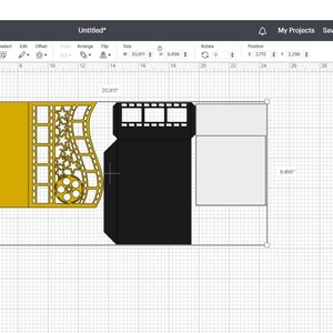 Movie Strip Cinema Stars Tri Fold Pocket Card SVG Cricut Cut File ...