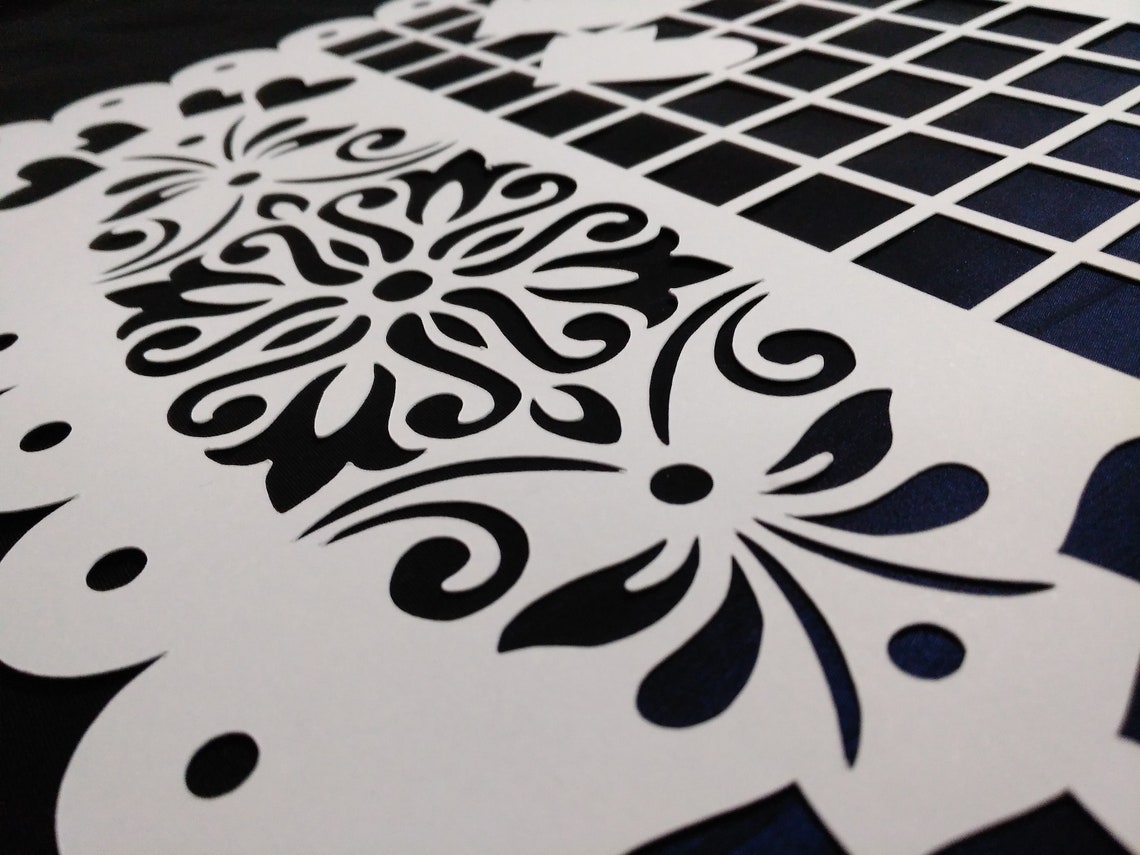 SVG Paper Cut Table Runner Template Decor Wedding Anniversary - Etsy