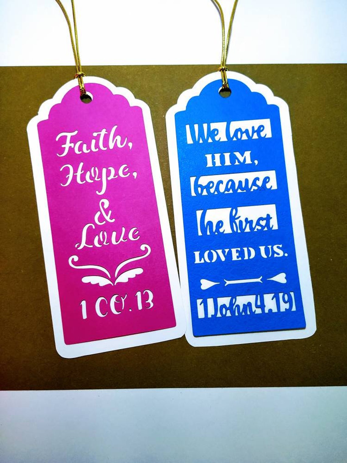 Set 2 SVG Bookmarks Tags Bible Verses God Love Inspirational - Etsy