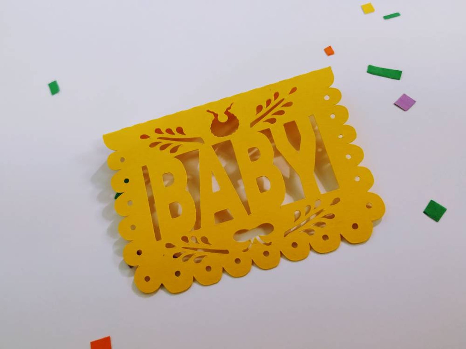 3 SVG Cut Files TEMPLATES Papel Picado Mini Banners Cake | Etsy