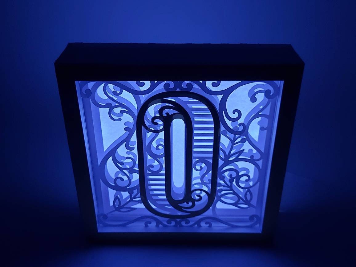 Letter O Shadow Box 3D Alphabet SVG Cut Files Cricut Letters Lightbox ...