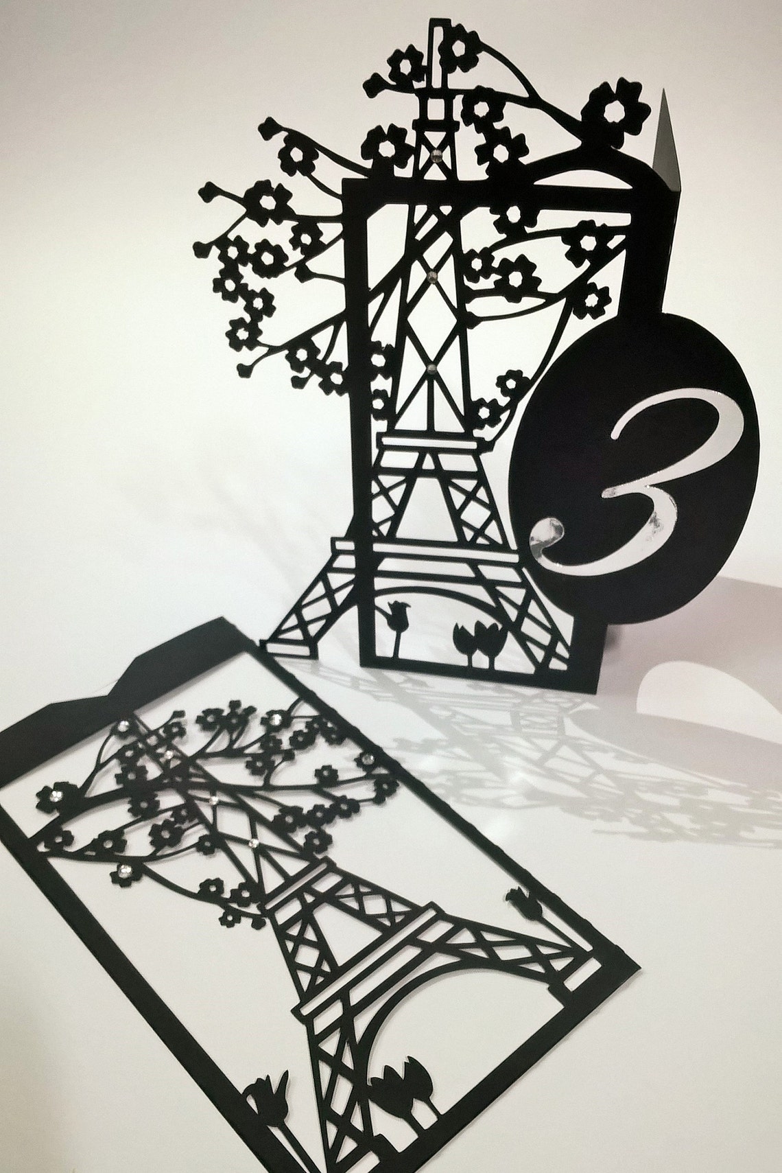 SVG Eiffel Tower Paris Wedding Invitation Envelope Valentines | Etsy