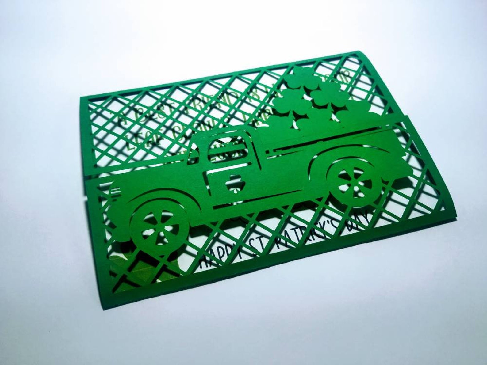 SVG Files Templates Trebol Card Truck Cricut Silhouette Cameo | Etsy