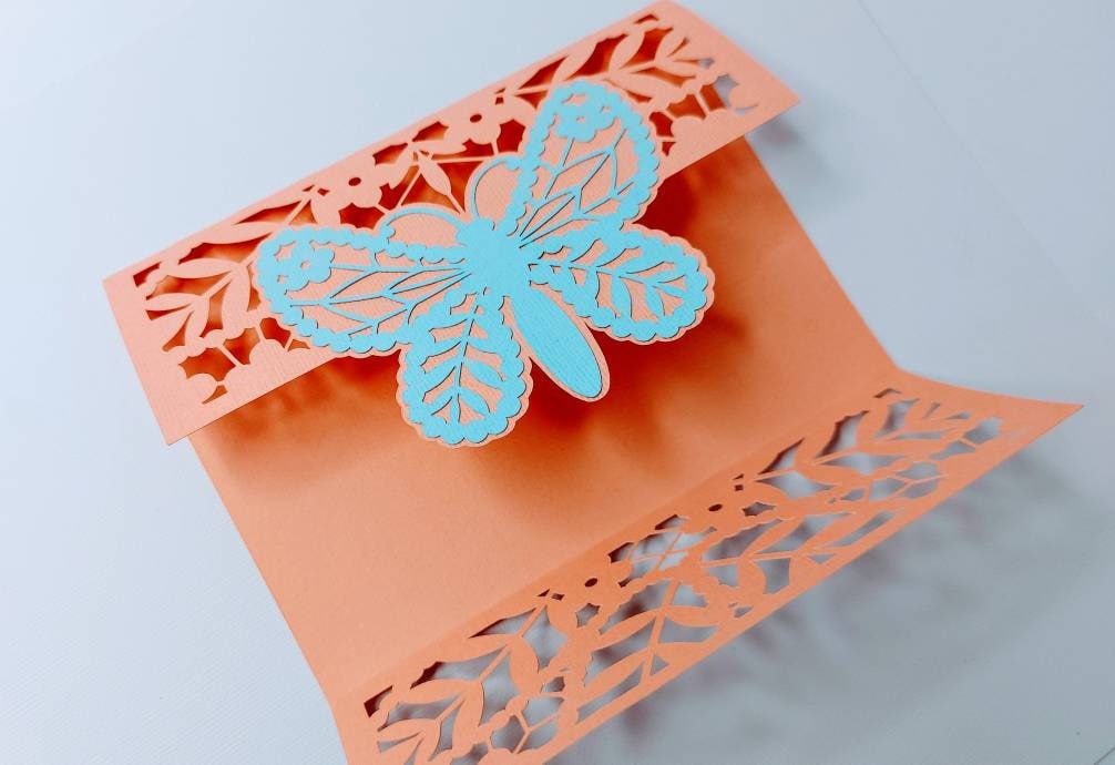 Butterfly Card Cricut SVG Wedding Invitation SVG Cricut Files - Etsy