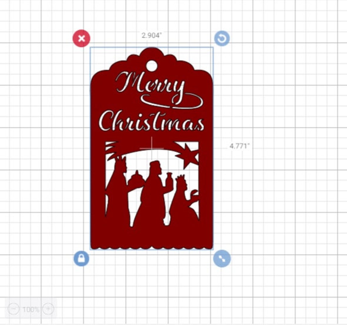 3 SVG Christmas Tag Template Bookmarks Ornament Joy Believe - Etsy