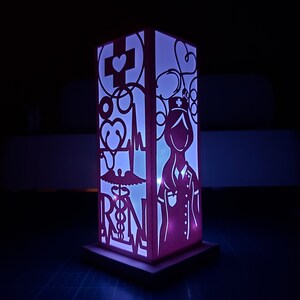 SVG Nurse Day Tower Paper Lantern Centerpiece 3D SVG Cut File Template ...