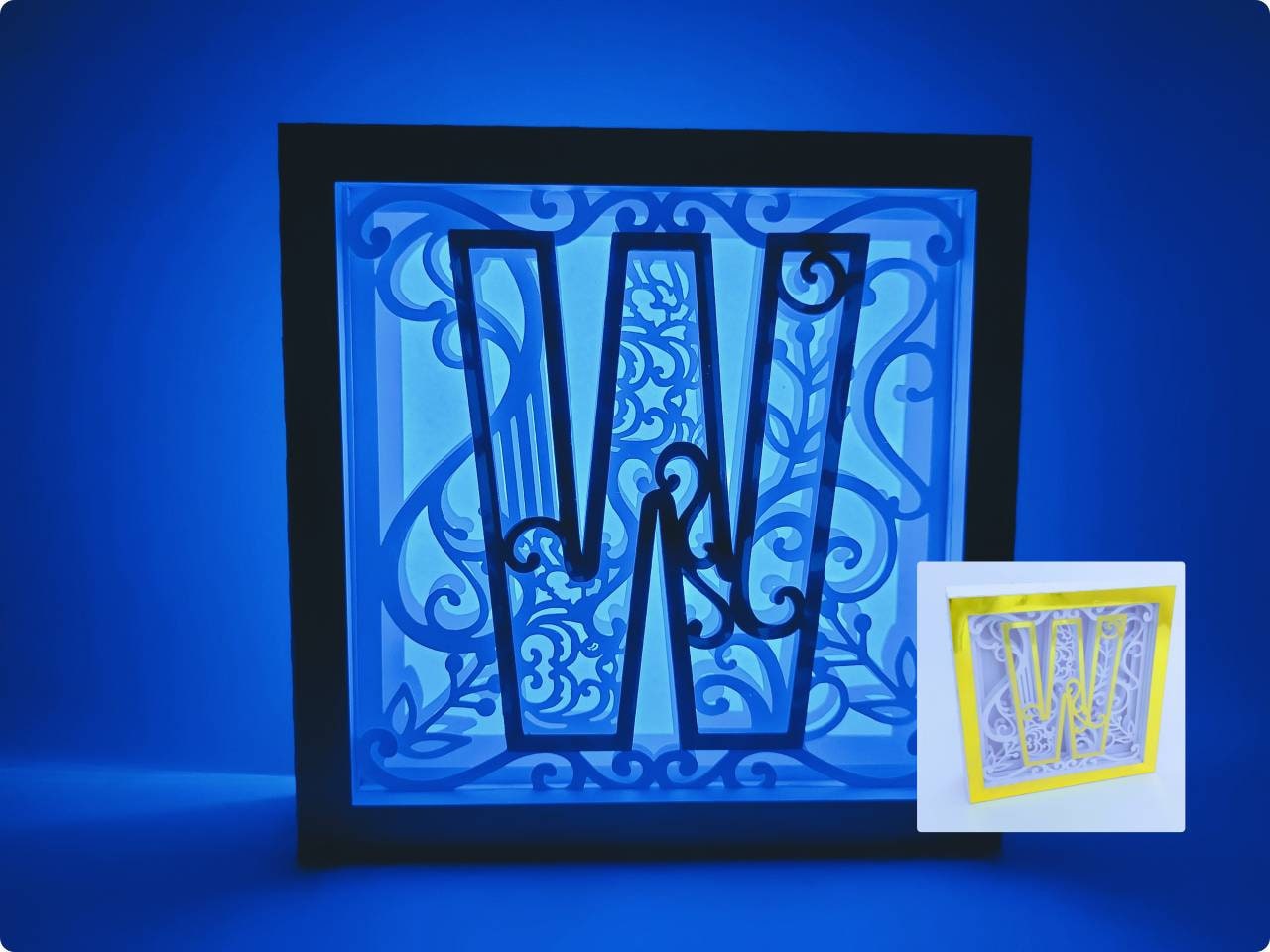 Letter W Shadow Box 3D Alphabet SVG Cut Files Cricut letters | Etsy