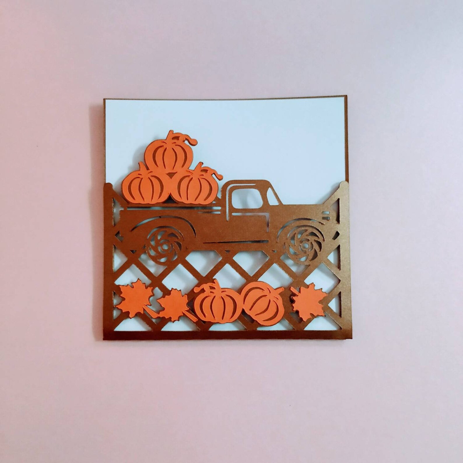 SVG Pumpkin Truck Card Fall Autumn Cricut Thanksgiving - Etsy