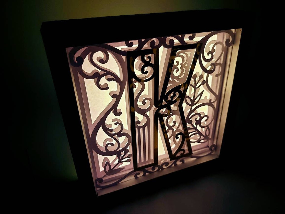 Letter K Shadow Box 3D Alphabet SVG Cut Files Cricut Letters - Etsy
