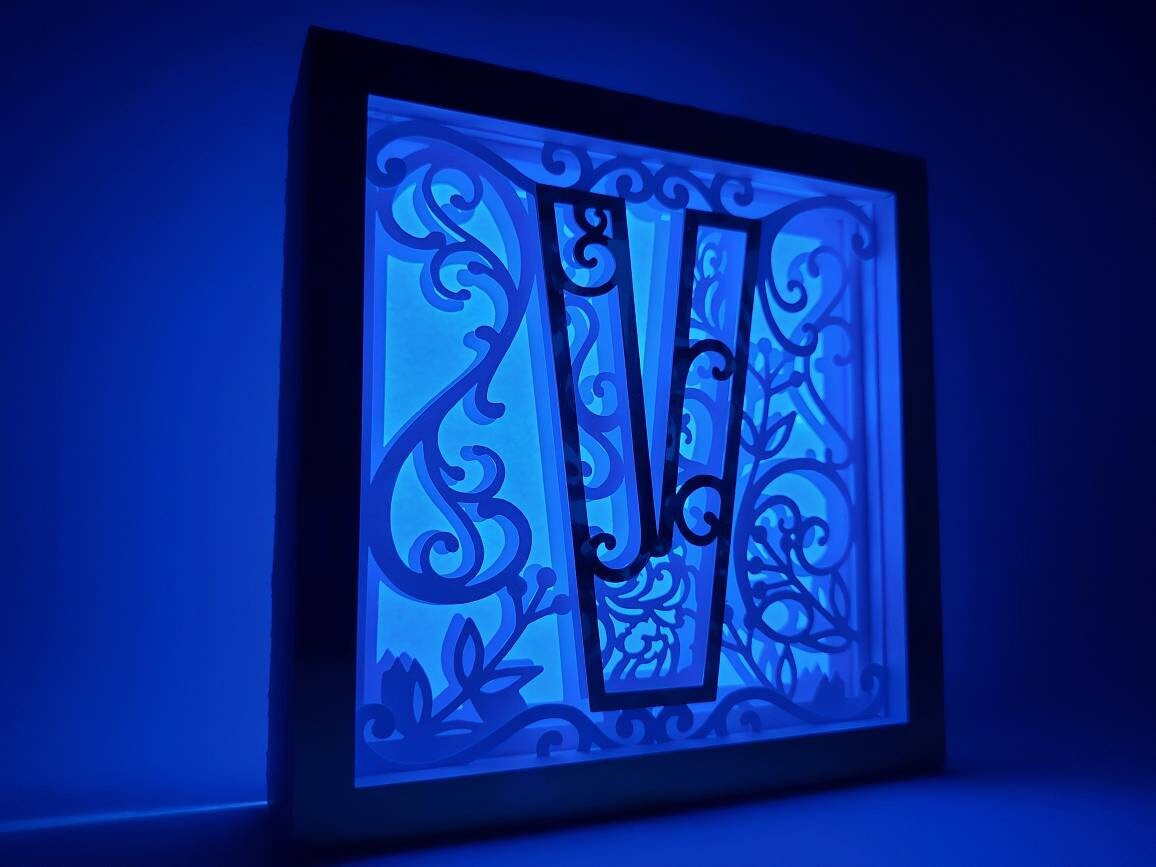 Letter V Shadow Box 3D Alphabet SVG Cut Files Cricut Letters - Etsy