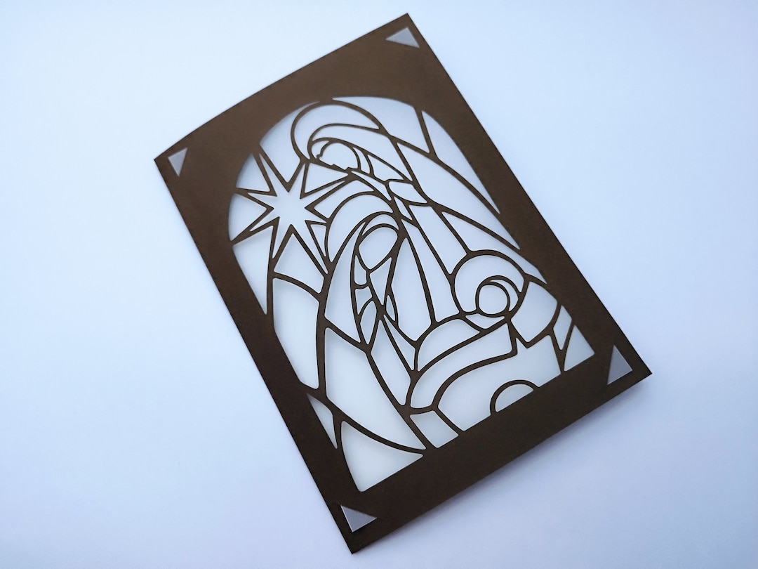 SVG Christmas Cricut File Nativity Folder Card Templates Nativity Belen ...